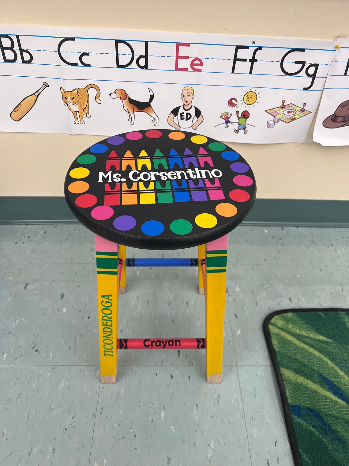 Classroom Teacher Personalized Stool Chair - Etsy