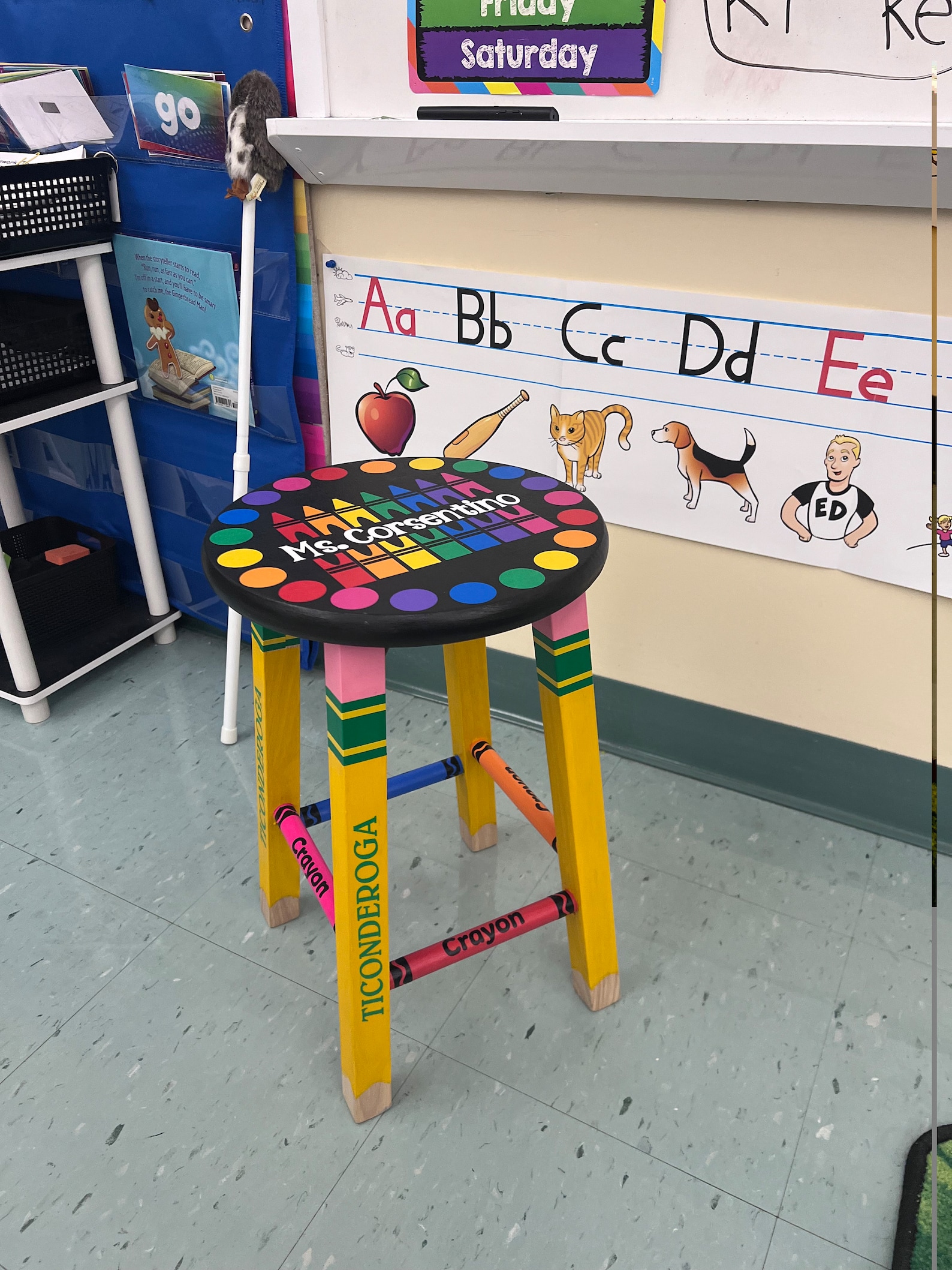 Classroom Teacher Personalized Stool Chair - Etsy