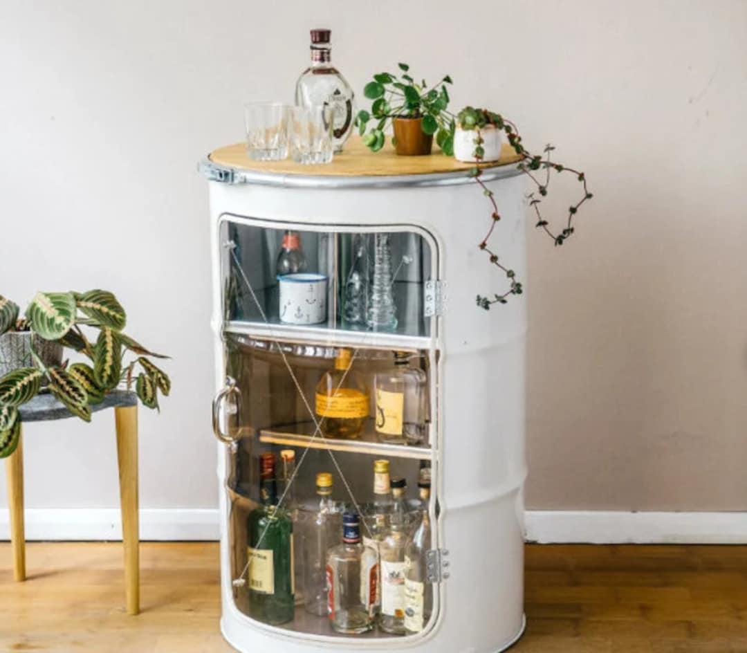 Baril baril armoire loft étagère industrielle table en bois table basse ...