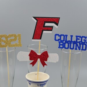 Any University Centerpiece Sticks, College Bound, Graduation, Custom ...