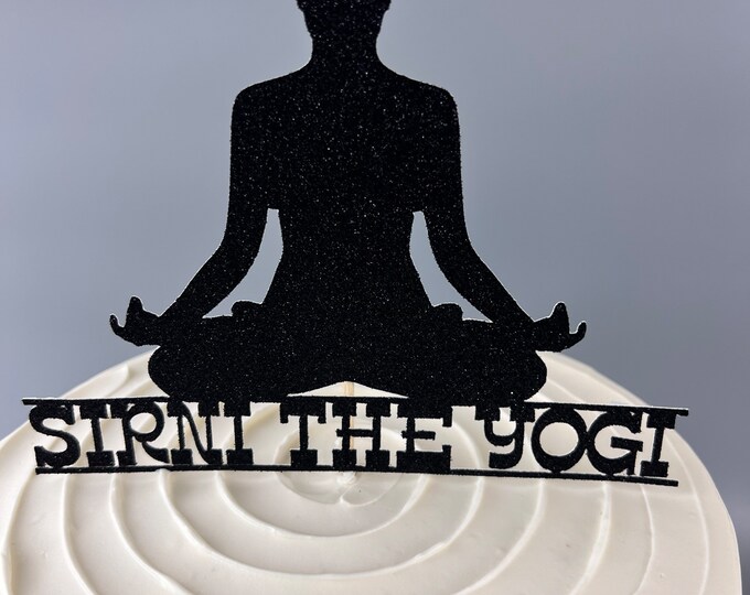 Yoga Theme Cake Topper, Yoga Cake Topper, the Yogi Cake Topper - Etsy