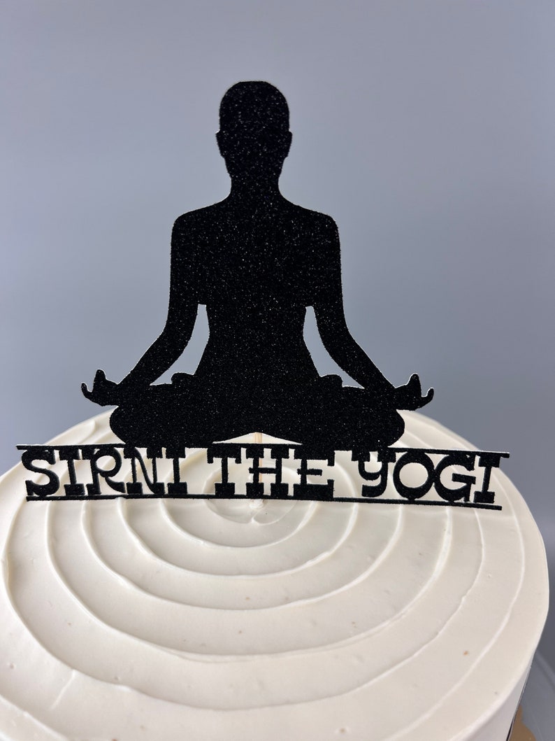 Yoga Theme Cake Topper Yoga Cake Topper the Yogi Cake Topper - Etsy