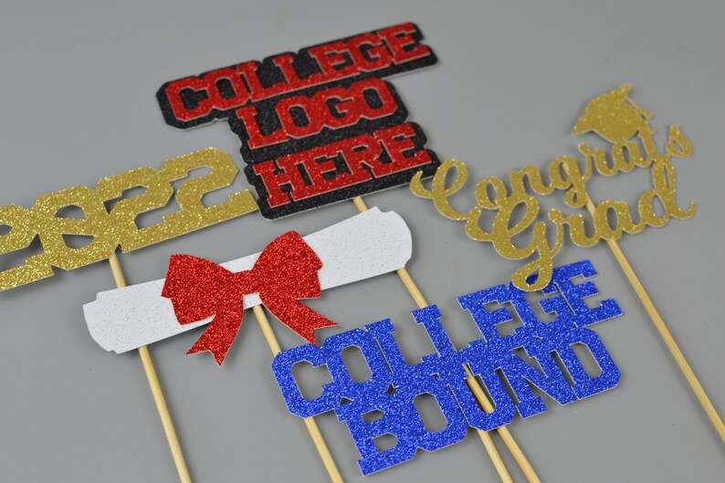 Custom College Bound Graduation Centerpiece Sticks Custom - Etsy