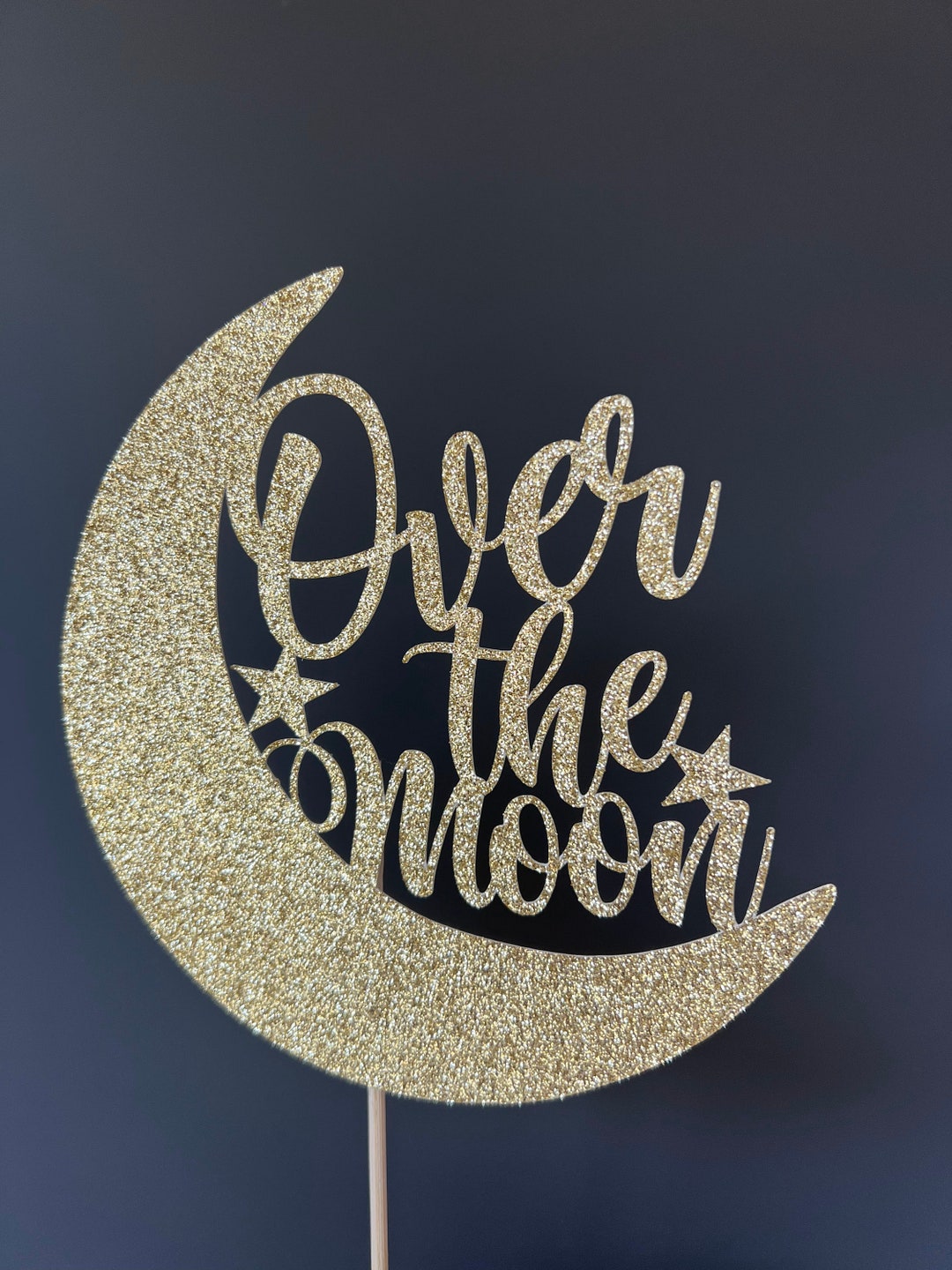 Over the Moon Cake Topper - Etsy
