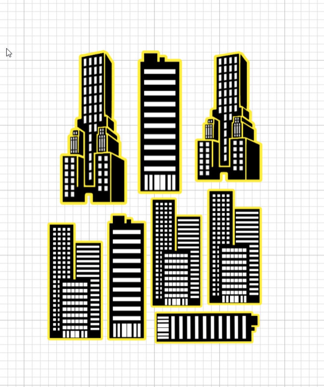 Tall Buildings, Skyscraper Buildings Edible Image Cake Strip Precut - Etsy