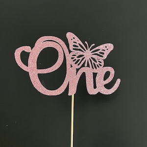 One Butterfly Birthday Cake Topper, First Birthday Cake Topper - Etsy