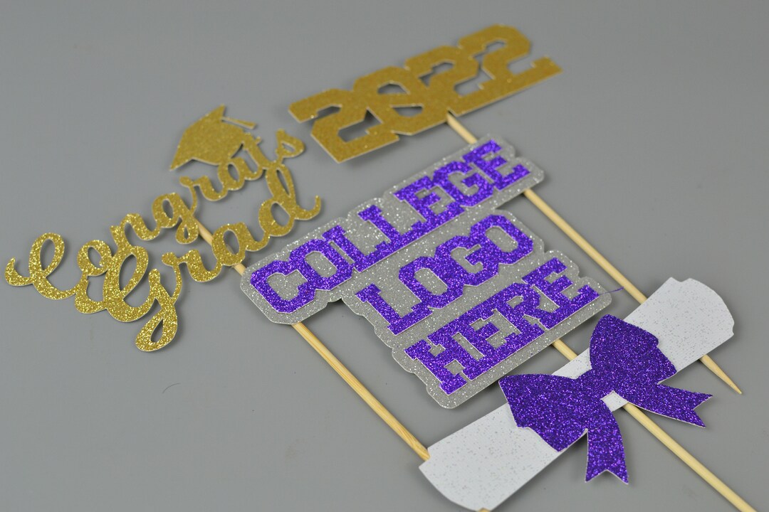 Custom University College Bound Congrats Grad Centerpiece Sticks Custom ...