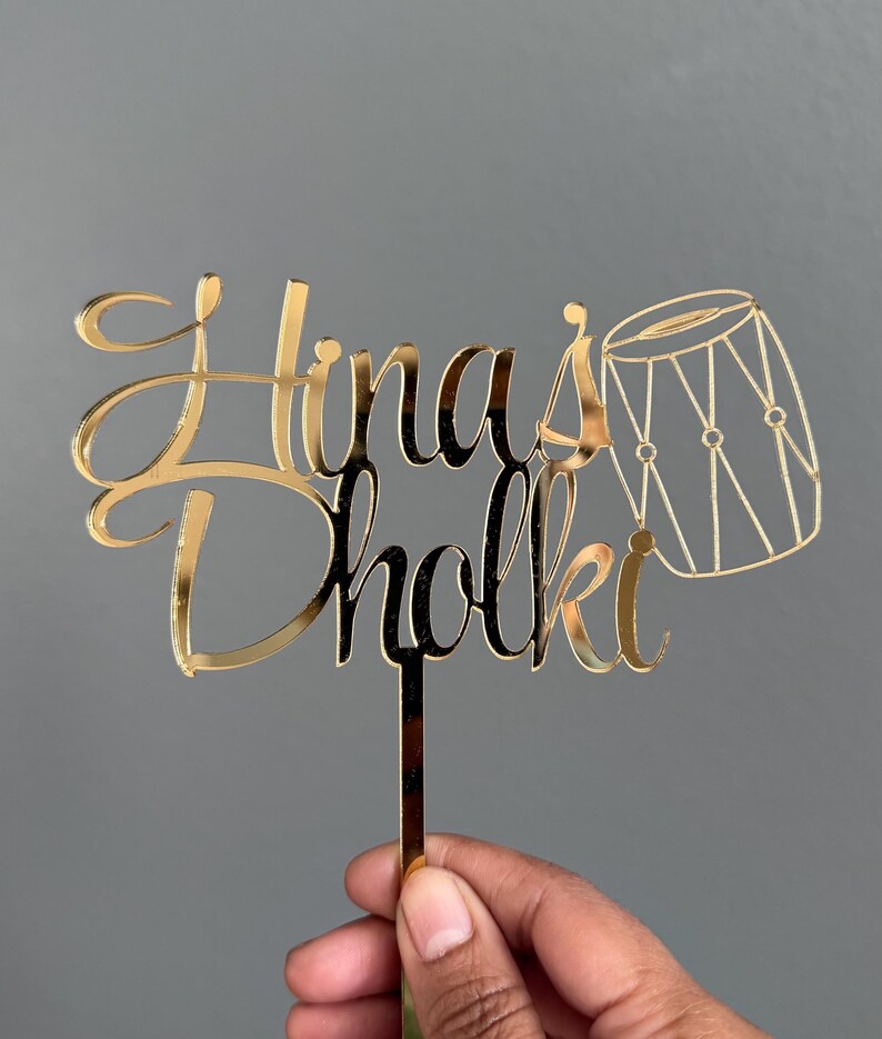 Custom Dholki Acrylic Cake Topper, Dholki Cake Topper - Etsy