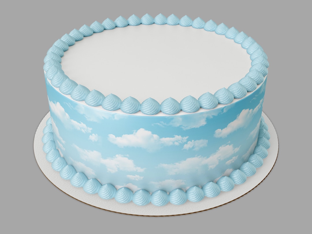 Clouds Edible Image Cake Wrap Strip, Cake Wrap, Sky and Clouds Image - Etsy