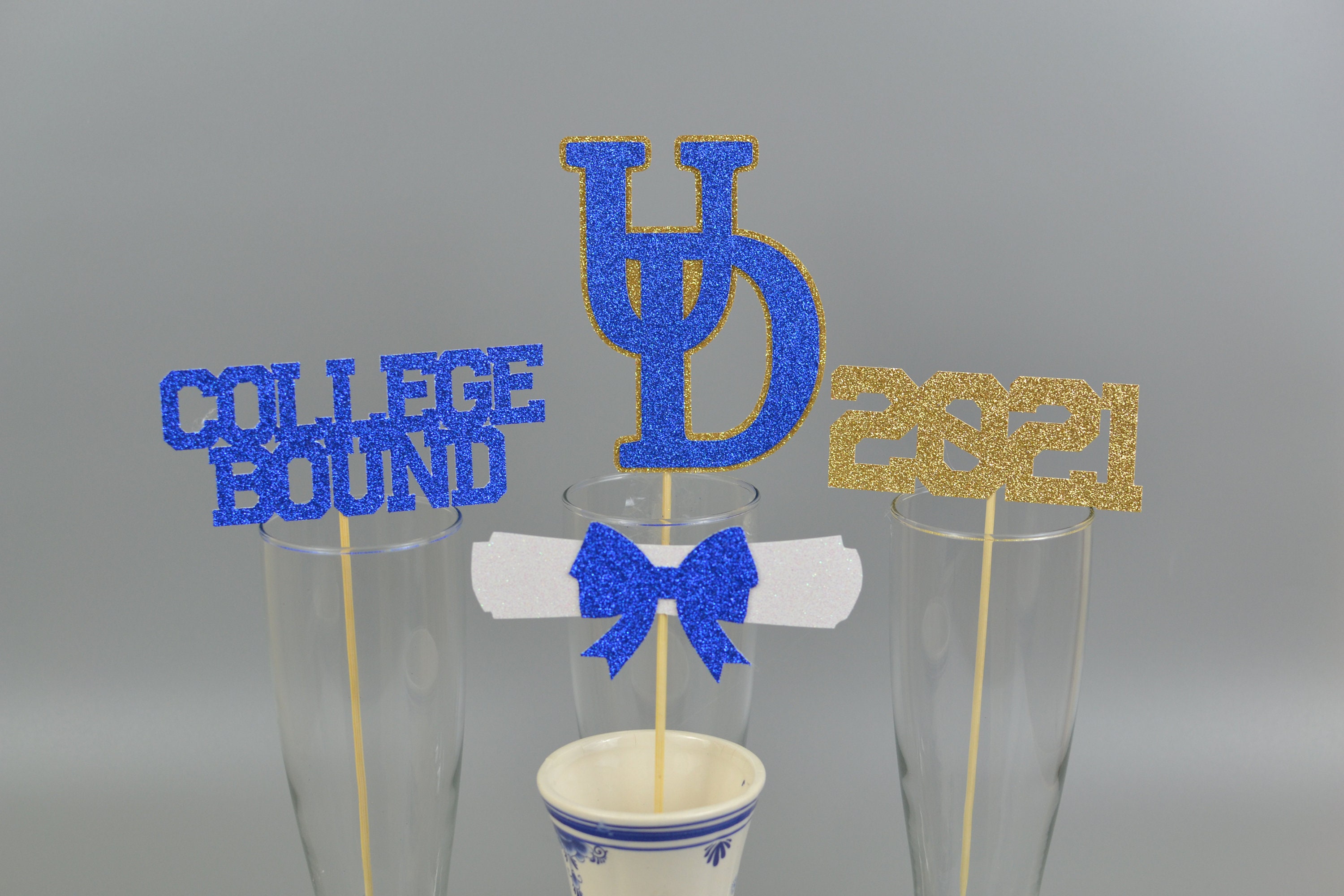 Custom College Bound Graduation Centerpiece Sticks University - Etsy