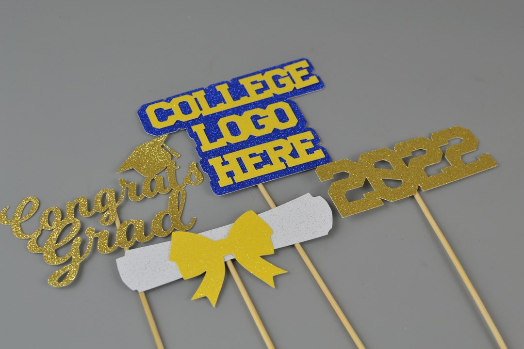 College Bound ,graduation Centerpiece Sticks, Custom University School ...