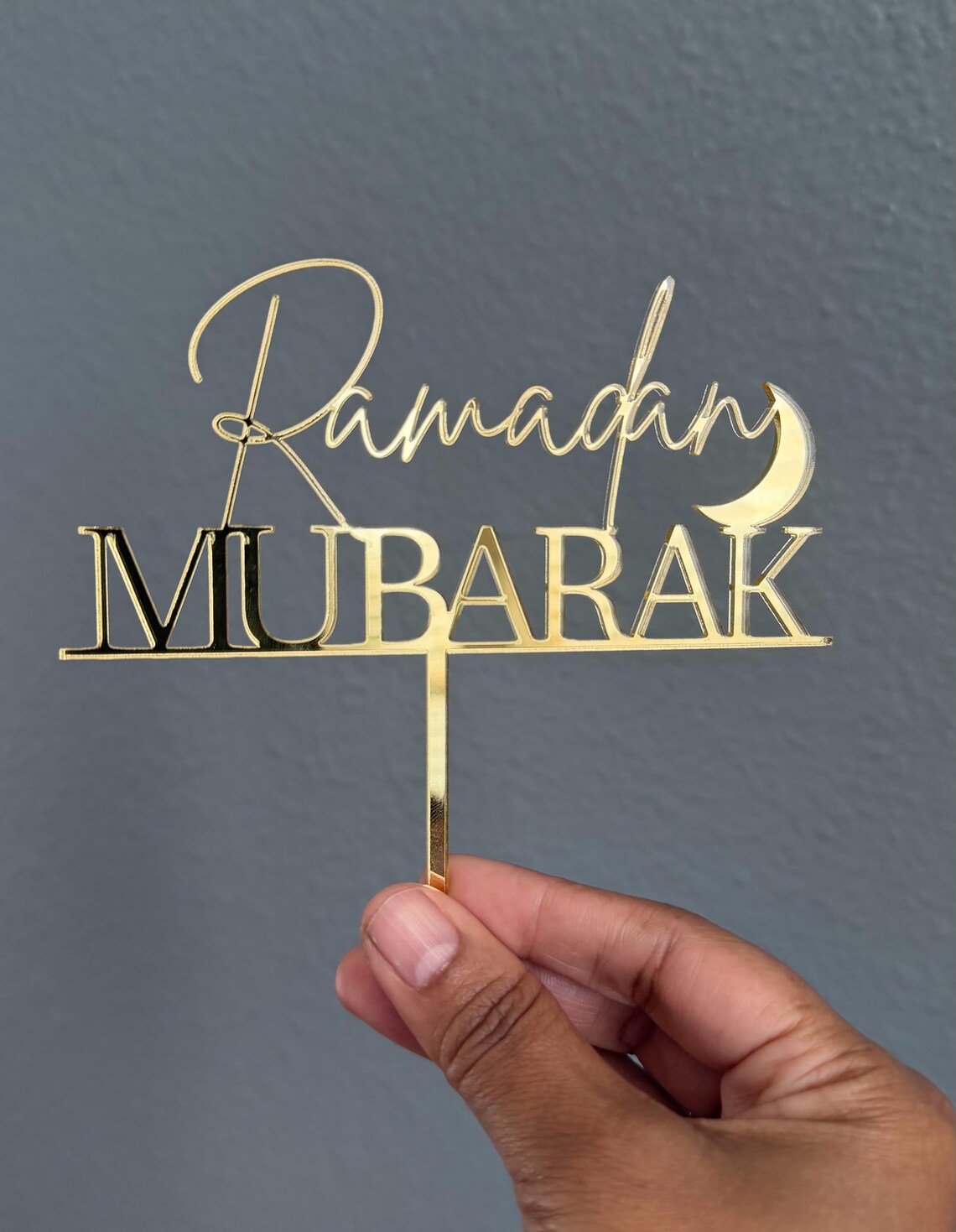 Ramadan Mubarak Acrylic Cake Topper, Ramadan Mubarak Cake - Etsy