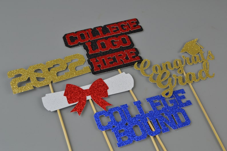 Custom College Bound Graduation Centerpiece Sticks Custom - Etsy