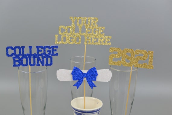 Any University Centerpiece Sticks College Bound Graduation - Etsy