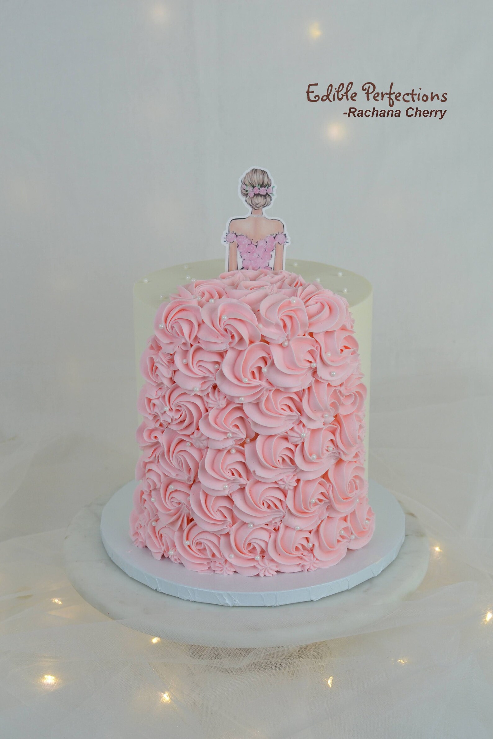 Pink Dress Lady Edible Image - Etsy