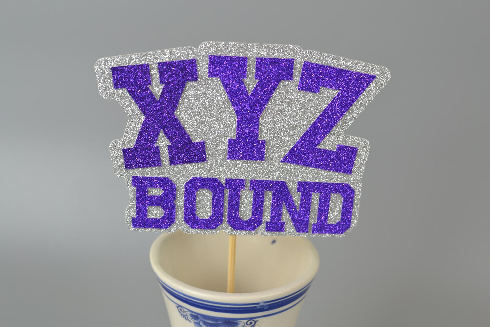 Custom University Bound Cake Topper: Graduation Centerpiece - Etsy