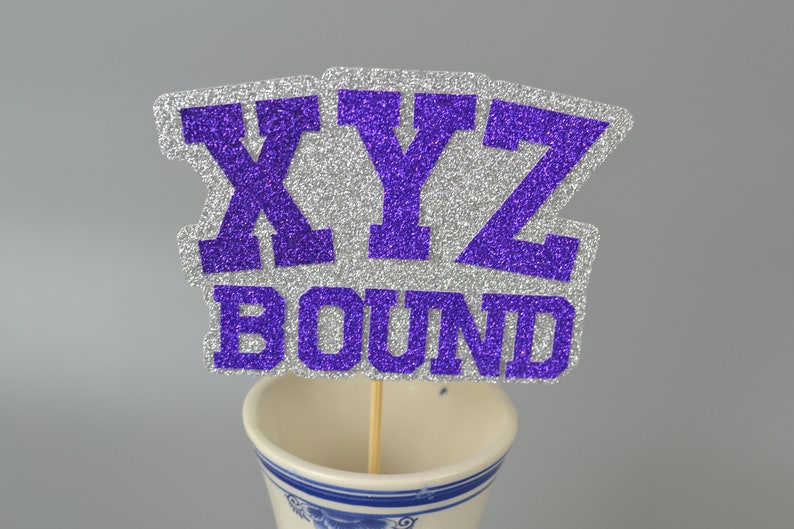 Custom University Bound Cake Topper: Graduation Centerpiece - Etsy