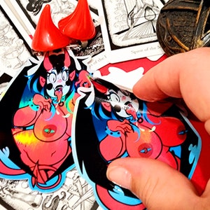 Holo Devil Marla Clown Sticker - Etsy