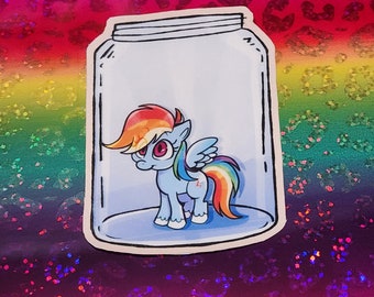 Rainbow Dash milk Jar Sticker - Etsy