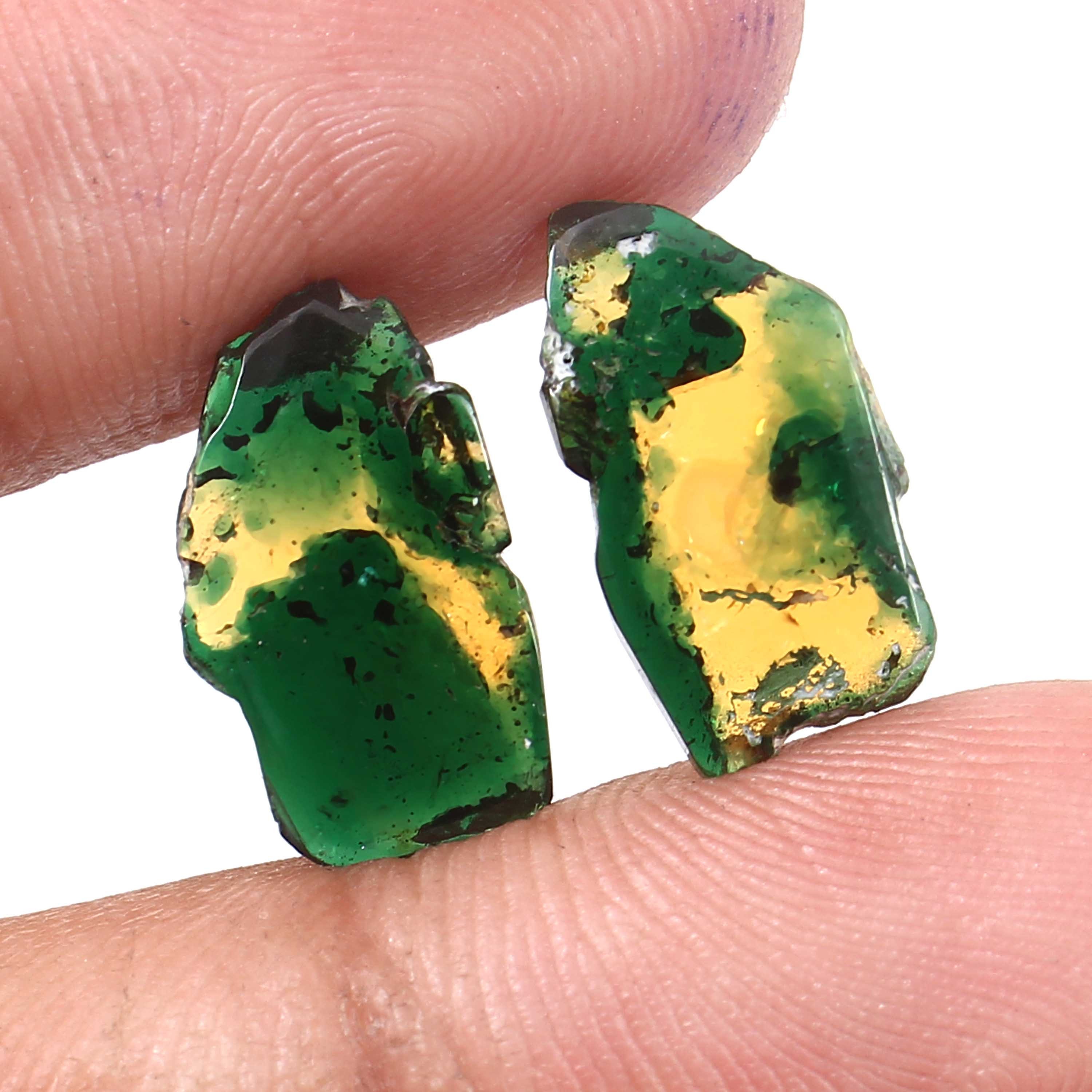 Jewelry Making & Beading Materials Natural Green Bi Colour Tourmaline ...