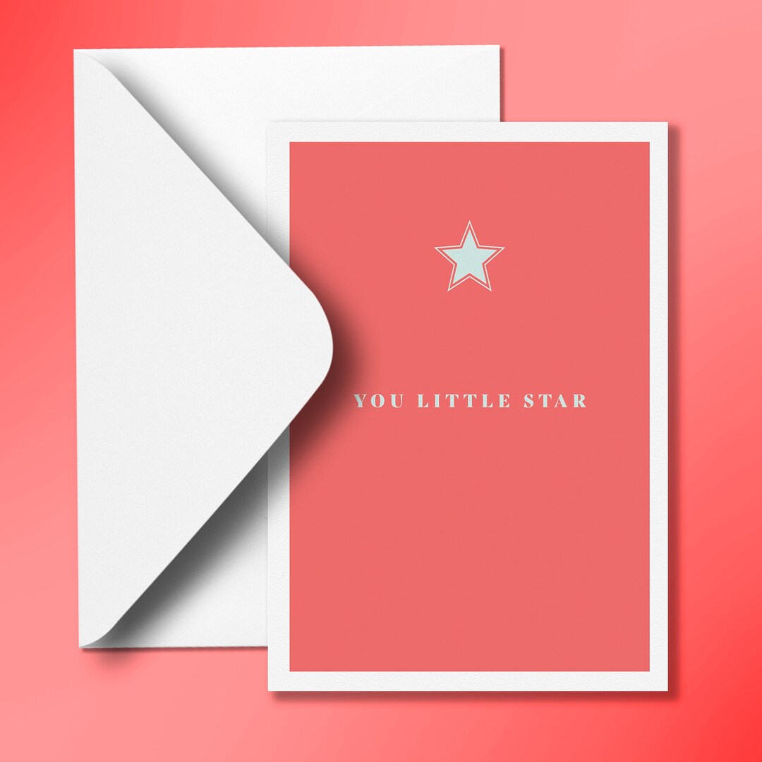 Greeting Card | 'little Star' Design | A6 | Graphic Style ...