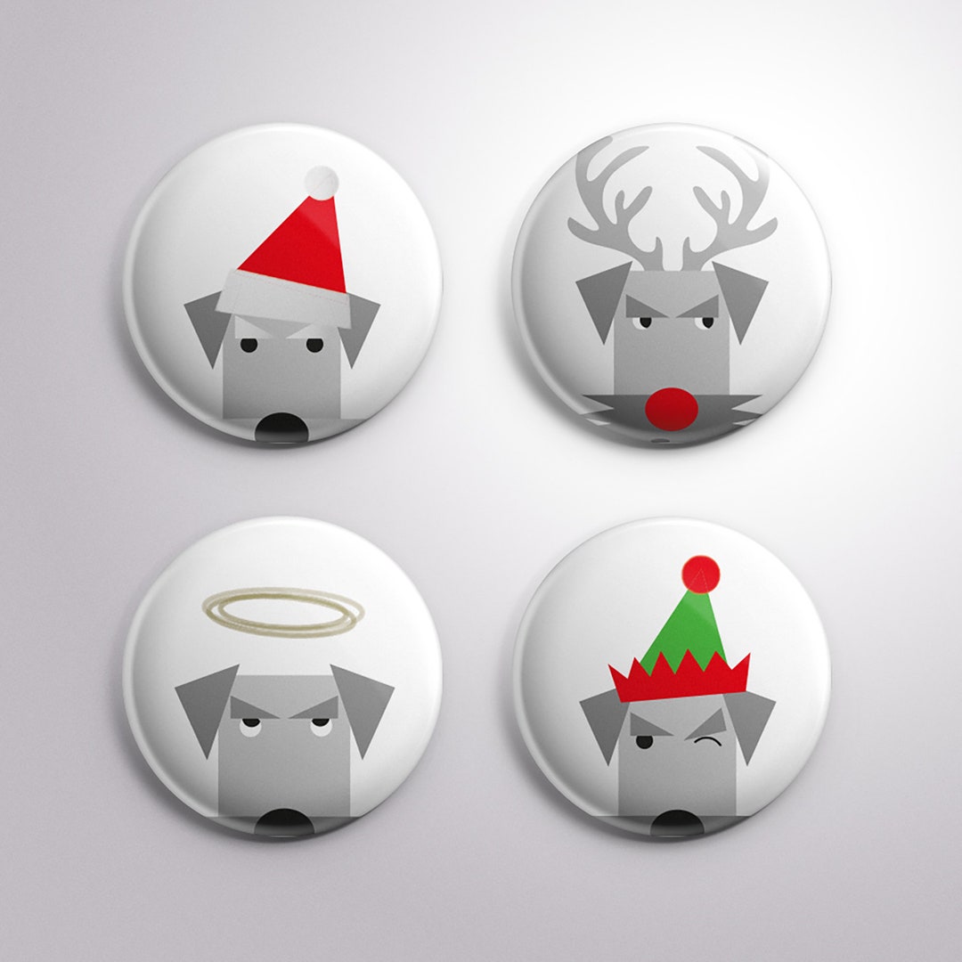 Teddy Badges L Christmas 'classic' Design L 25mm - Etsy UK