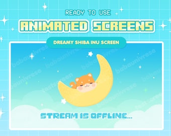 Animated Dreamy Bear Offline Screen / Banner Cute Stream | Etsy