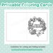 Printable Christmas Wreath Coloring Card for Kids, Instant Download ...
