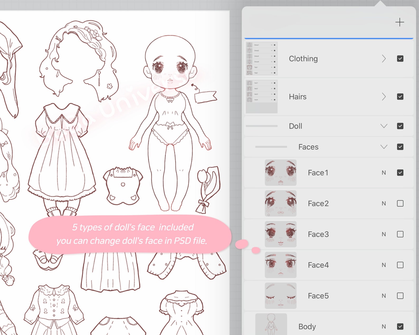 Lovely Look Digital Paper Doll, Instant Download, Printable Paper Doll ...