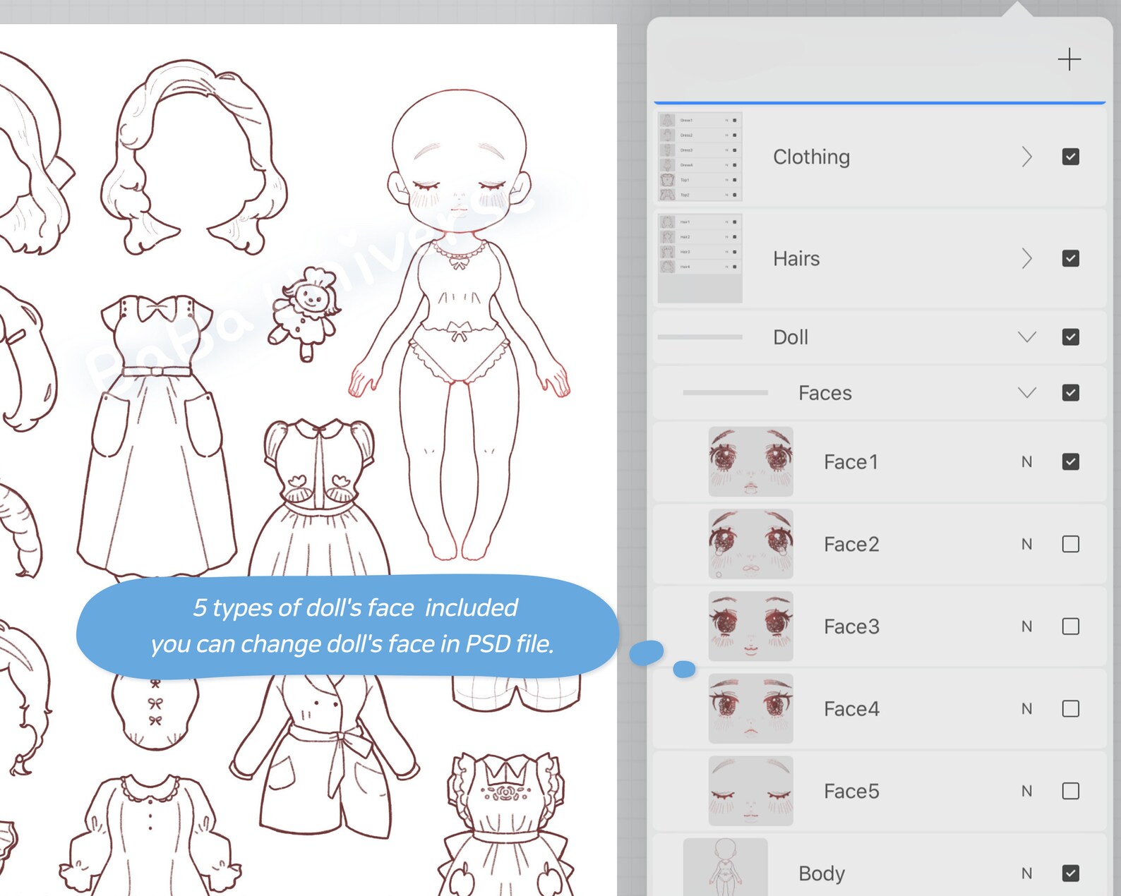 Retro Look Digital Paper Doll, Instant Download, Printable Paper Doll ...