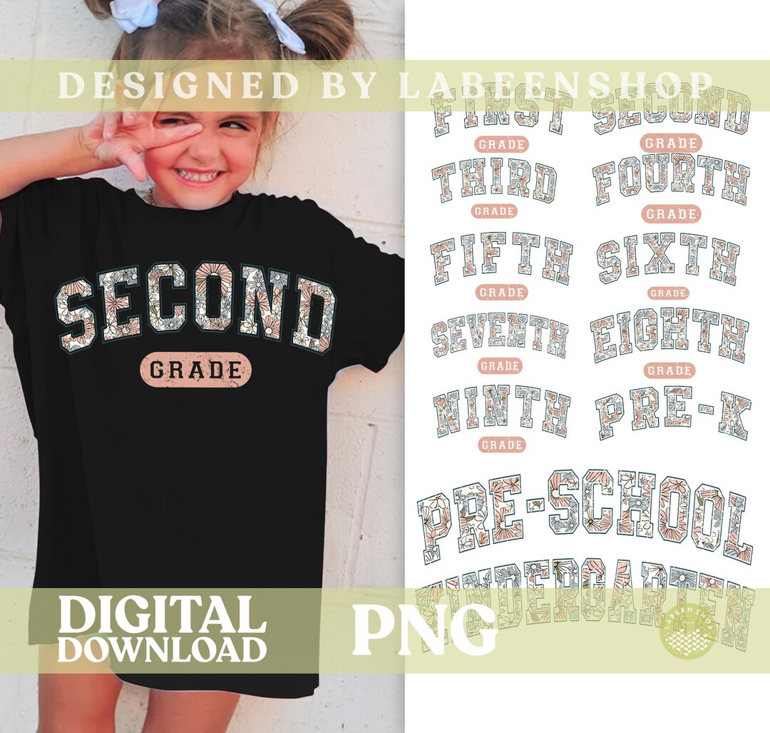 Retro Back to School Png Bundle, First Day of School Bundle Png Shirt ...
