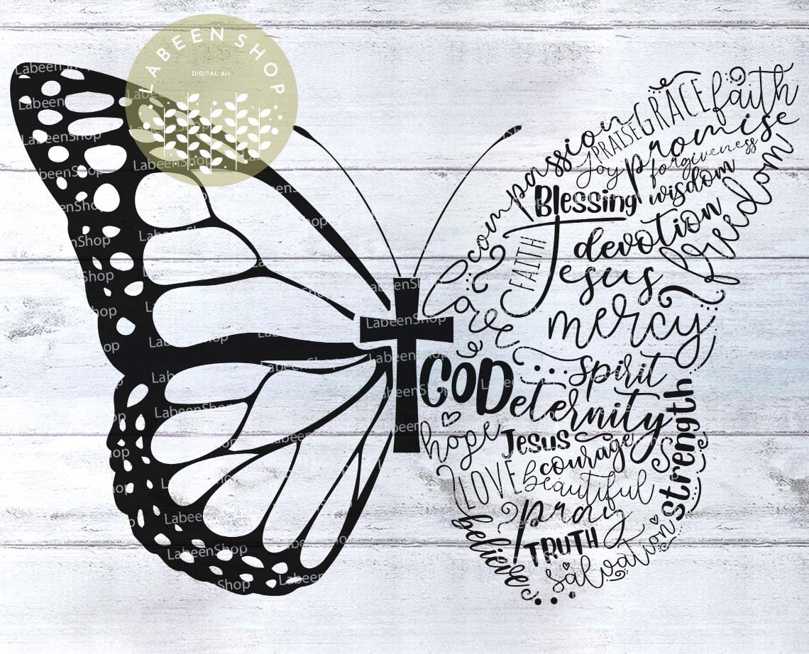 Bible Verse Svg Christian Butterfly SVG Inspirational Svg | Etsy Canada