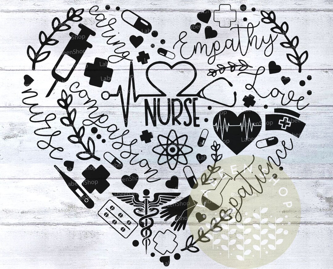 Nurse Heart Svg, Nurse Svg Png, Nurse Heartbeat, Nursing Svg File ...