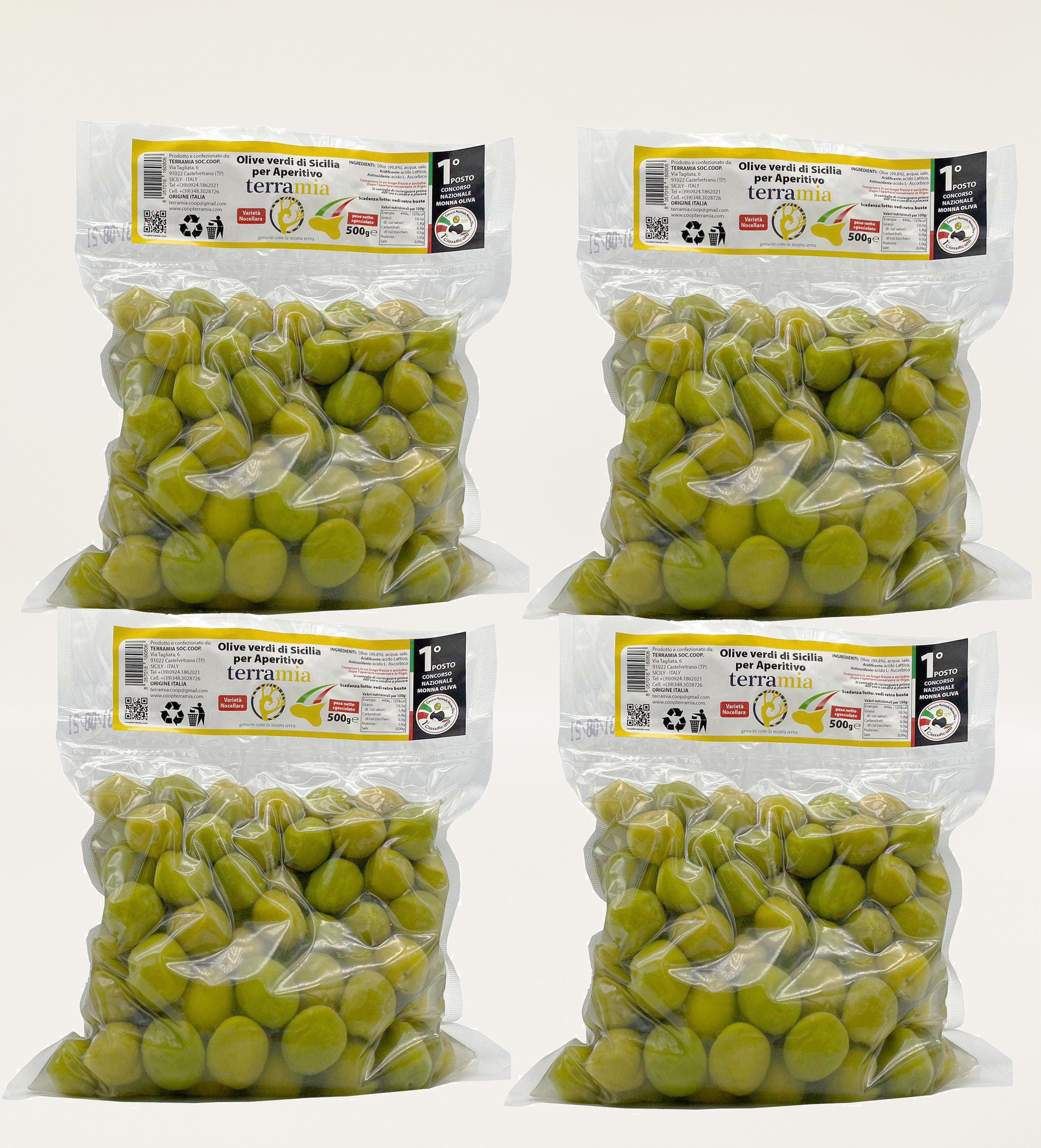 Sicilian Olives From Castelvetrano 4 Bags of 500 Grams - Etsy