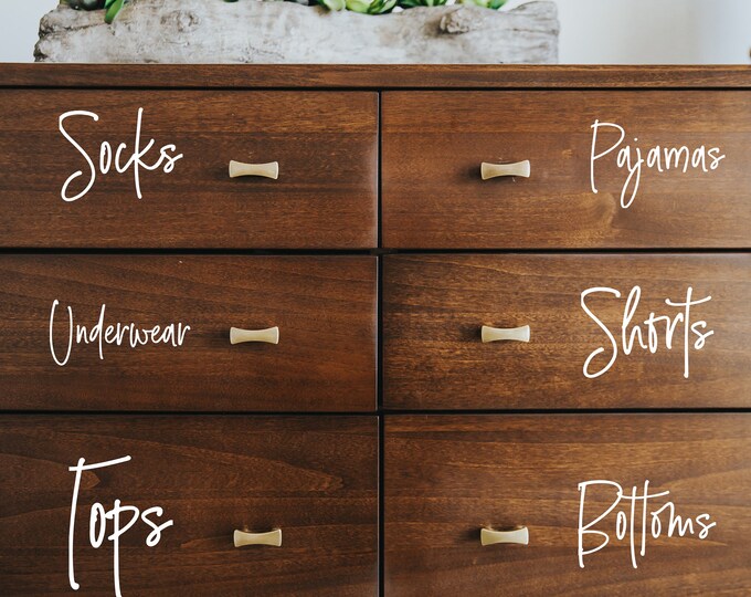 Custom Dresser Labels / Dresser Labels for Kids / Dresser Labels for ...