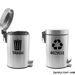 Trash Labels With Pictures// Garbage Can Labels With Pictures // Trash ...