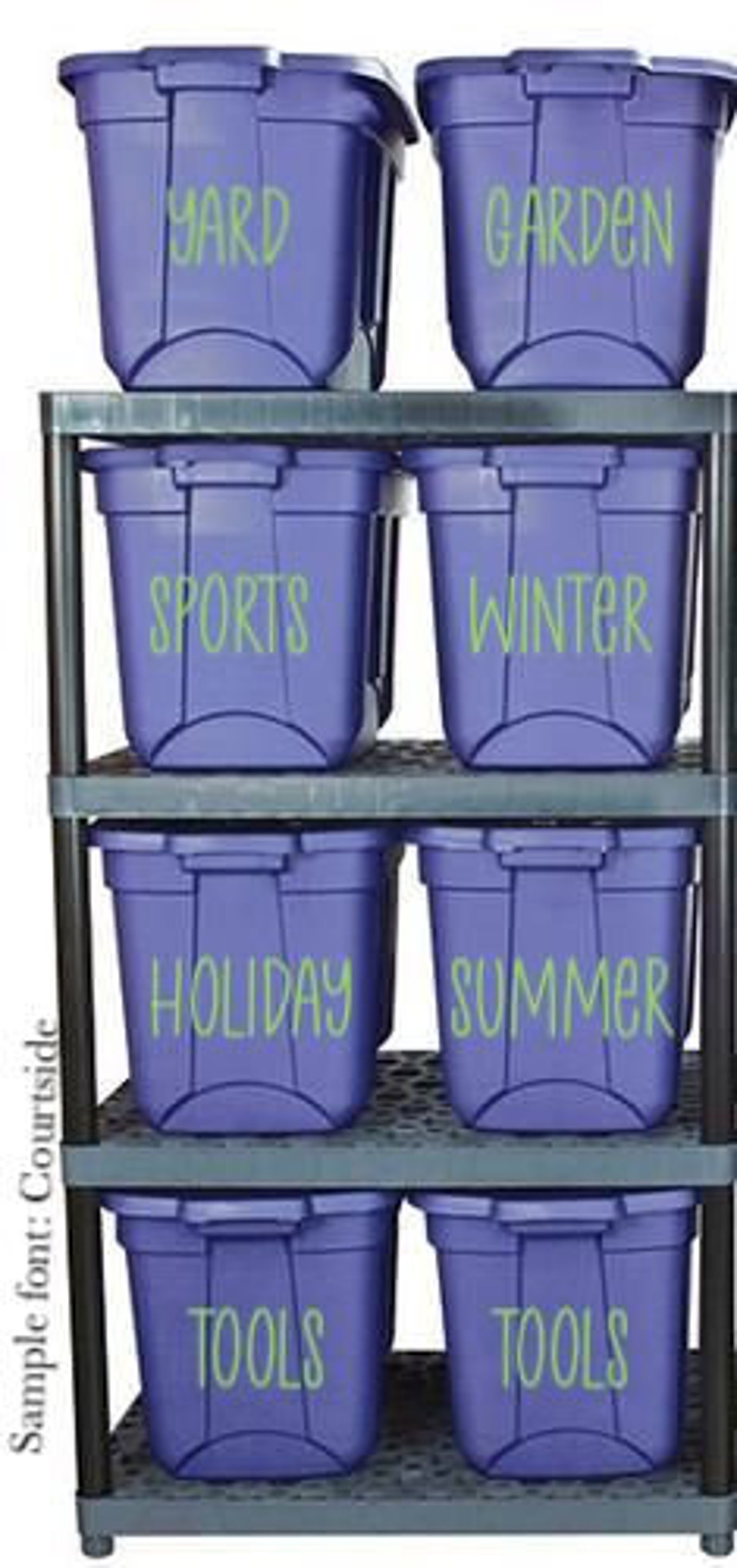 Garage Storage Labels /Basement Storage Labels / Plastic Tub | Etsy