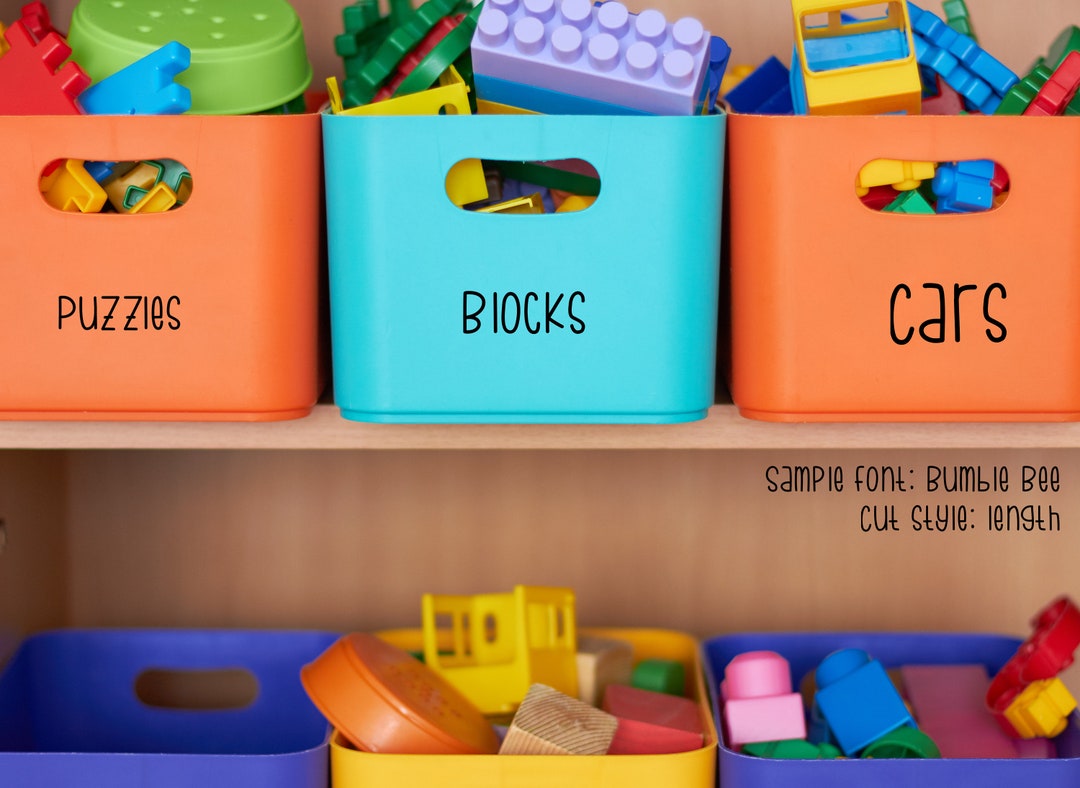 Custom Kids' Toy Storage Labels // Stick-on Toy Box Stickers // CUSTOM ...