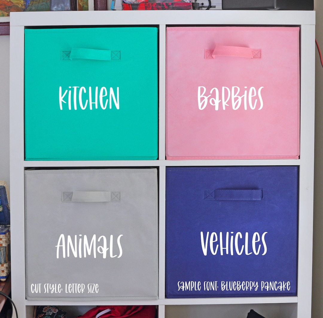 Custom Kids' Toy Storage FABRIC Labels // Iron-on Toy Box Stickers ...