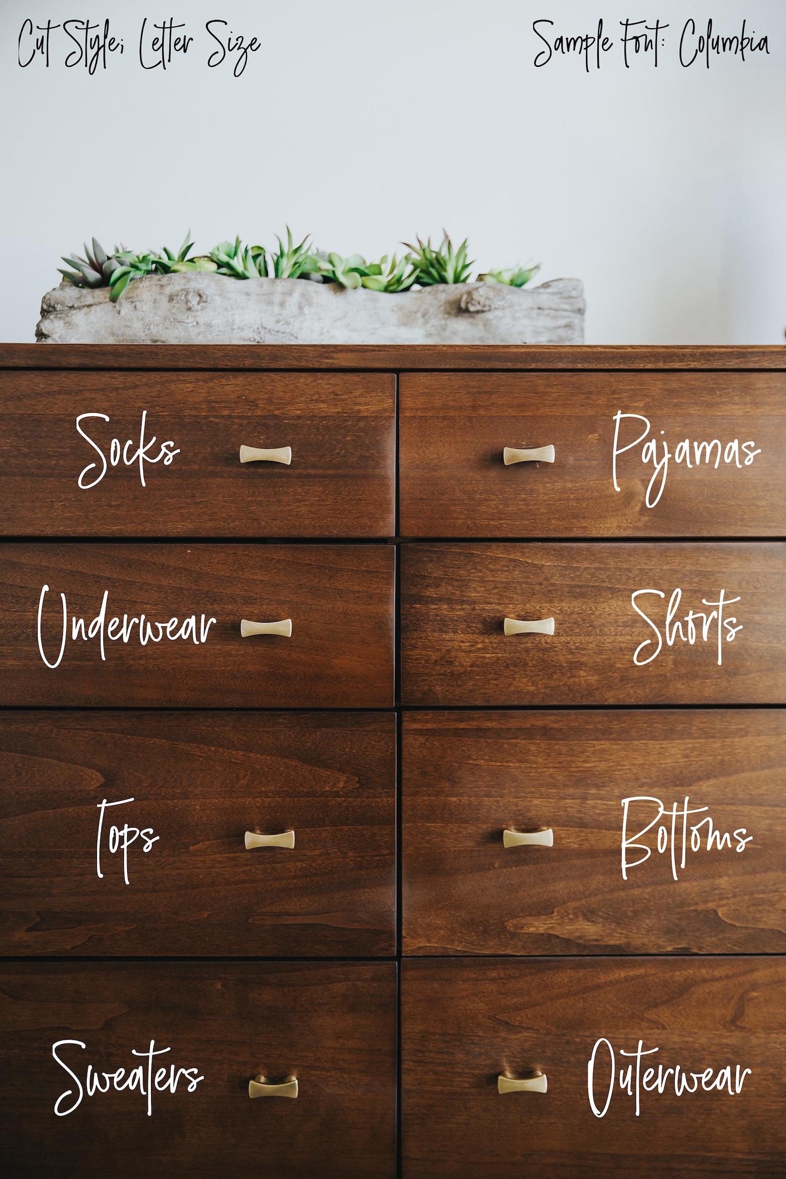 Custom Bedroom Labels / Closet Labels / Dresser Labels / - Etsy