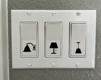 Light Switch Decals, Light Switch Labels, Light Switch Stickers ...