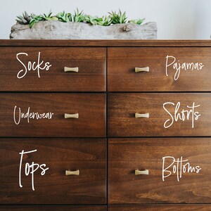 Custom Bedroom Labels / Closet Labels / Dresser Labels / Clothing ...