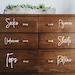 Custom Bedroom Labels / Closet Labels / Dresser Labels / Clothing ...