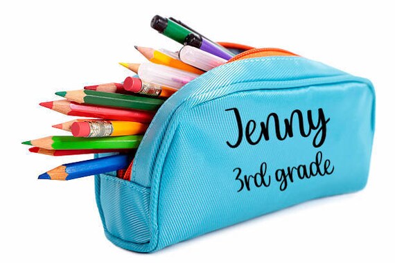 Pencil Case IRON-ON/ School Fabric Labels / Iron On Labels for | Etsy