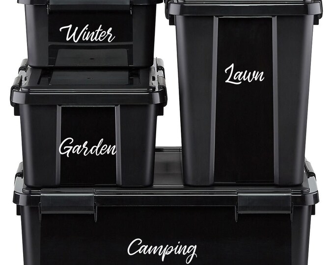 Garage Storage Labels /basement Storage Labels / Plastic Tub - Etsy