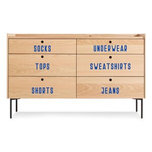 Custom Bedroom Labels / Closet Labels / Dresser Labels / | Etsy