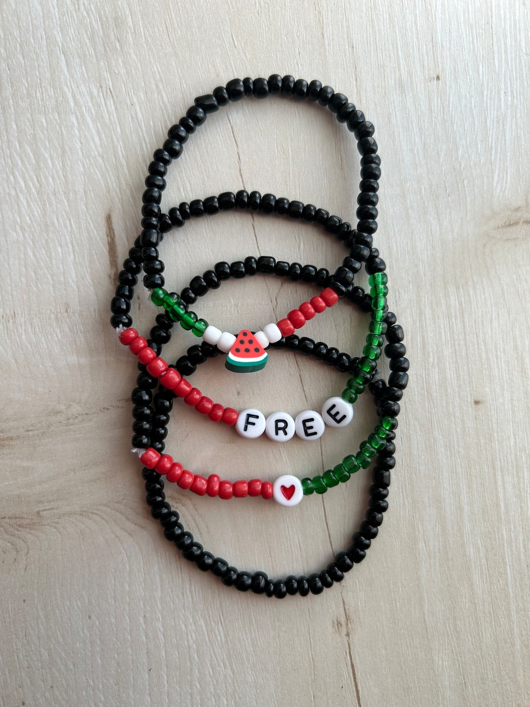 Palestine Bracelet Set, Free Palestine, Support Palestine, Solidarity ...