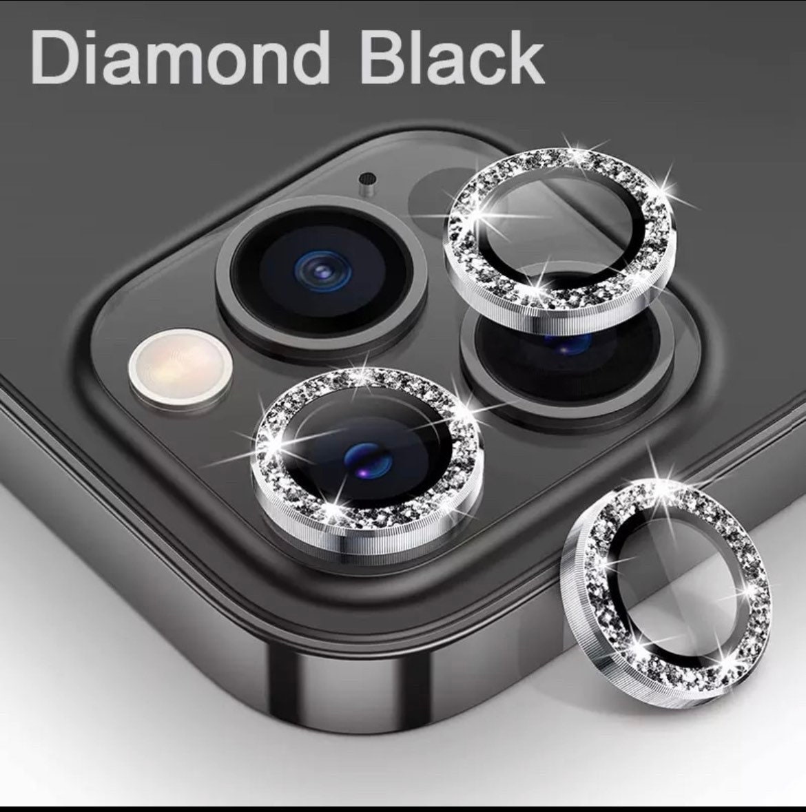 Diamond Glitter Camera Lens Protector On For Iphone 13 12 Pro Etsy