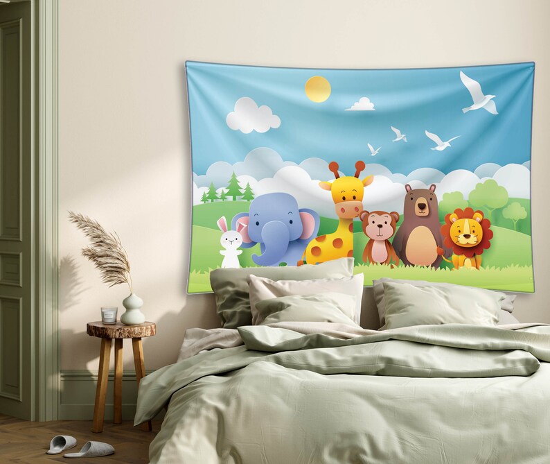 Cute Baby Animal Tapestry - Etsy