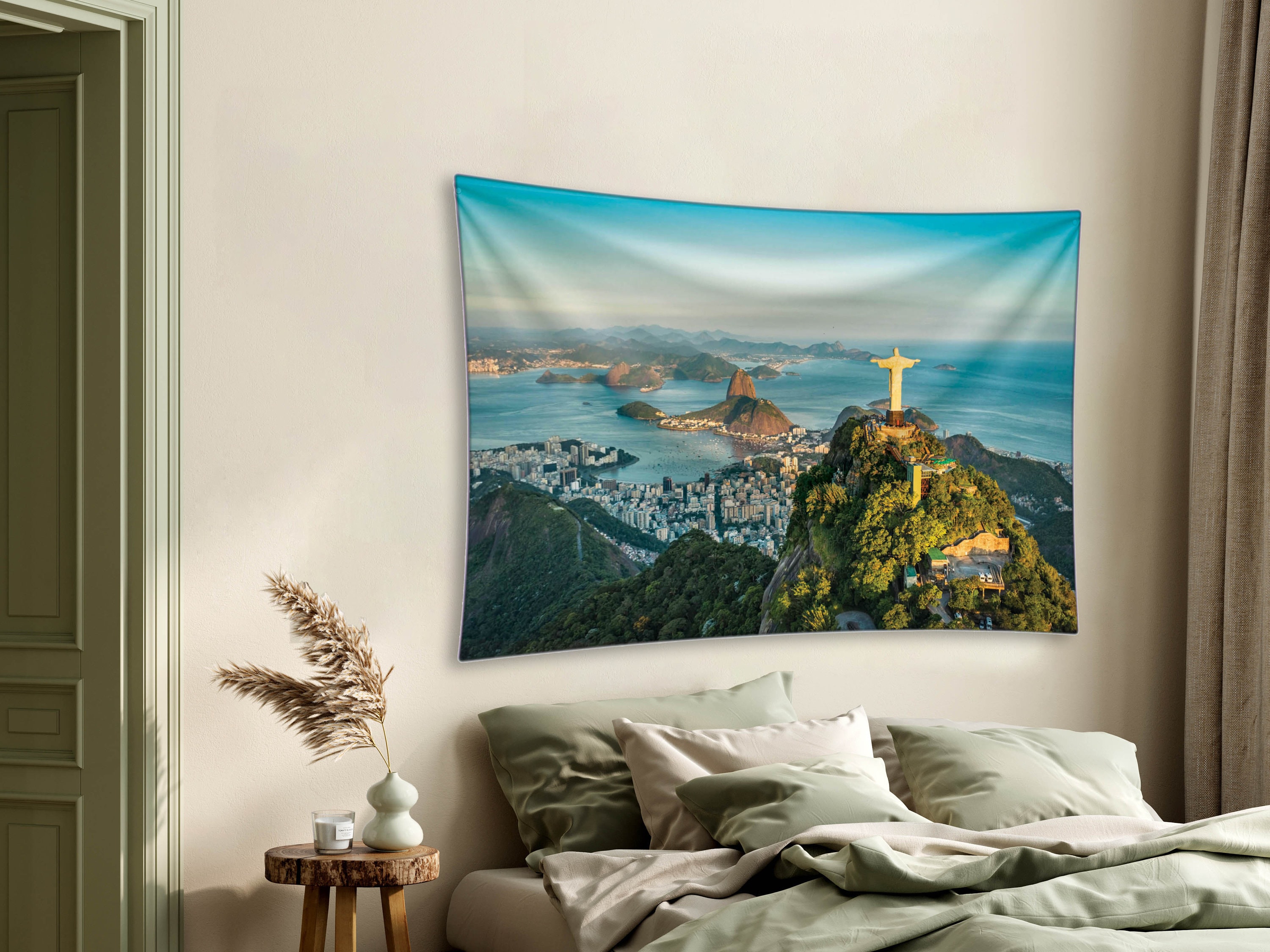Rio Brazil Christ the Redeemer Statue Tapestry - Etsy
